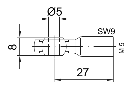 M5 Rod end - Gasspringsshop.co.uk