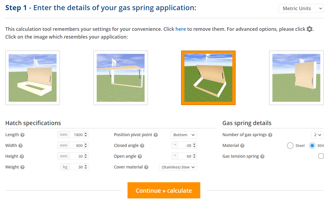 Gas Spring for Emergency Hatches | Gasspringsshop.co.uk